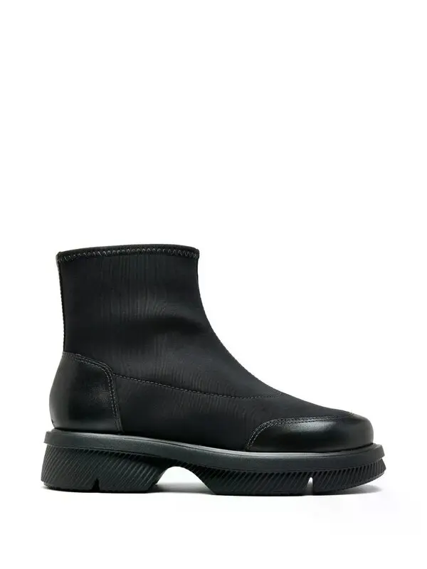 STUDIO CHOFAKIAN Bergen Zipper Leather Boots - Black