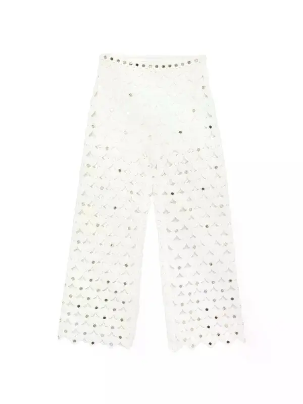 Maje Scalloped Trousers - White