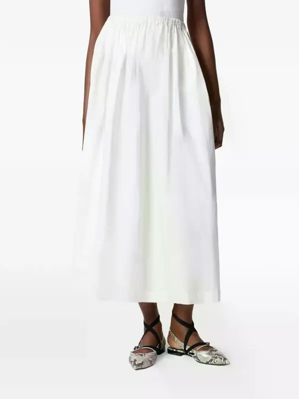 Pinko A-line Skirt With Gathered Waist - White