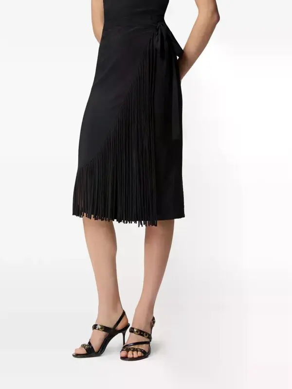 Pinko Fringe Wrap Skirt - Black