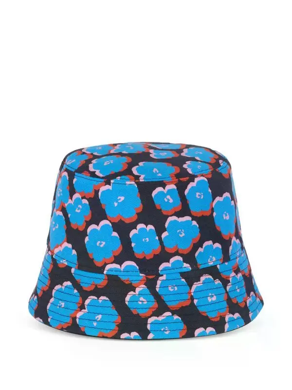 LANVIN Floral Print Bucket Hat - Black