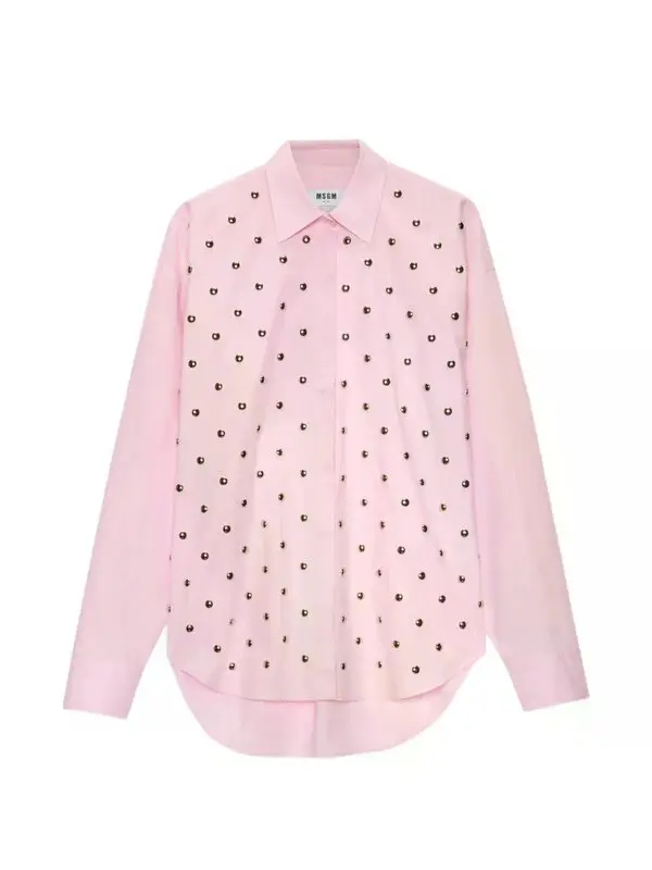 MSGM Embellished Shirt - Pink