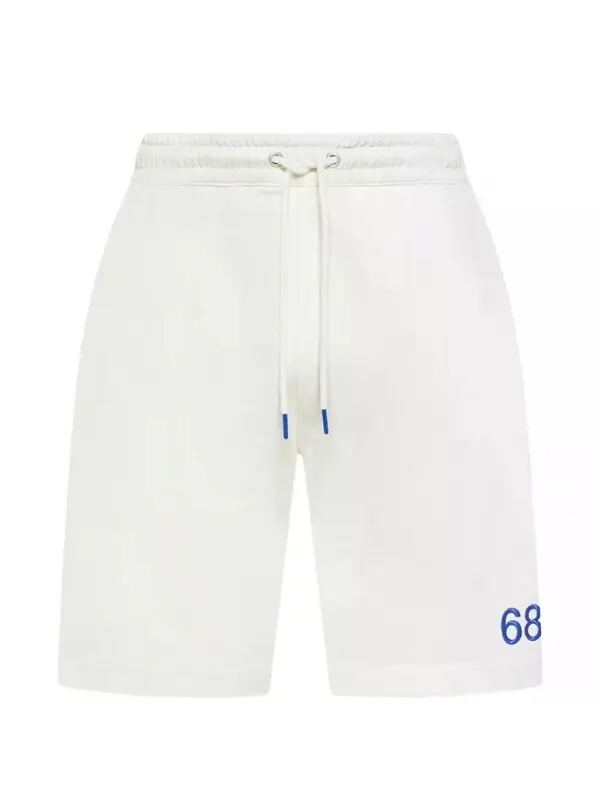 SUN 68 Embroidered Drawstring Shorts - Neutrals