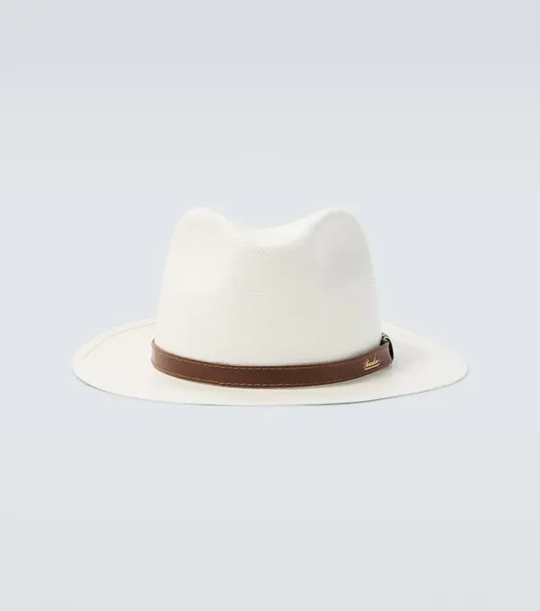 Borsalino Country Straw Panama Hat - White