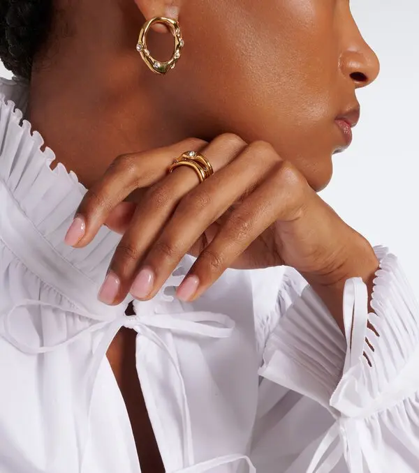 Dries Van Noten Embellished Statement Ring - Gold