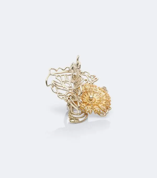 Dries Van Noten Embellished Statement Ring - Gold