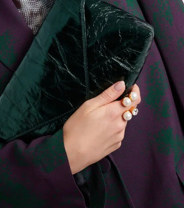 Dries Van Noten Embellished Statement Ring - Gold
