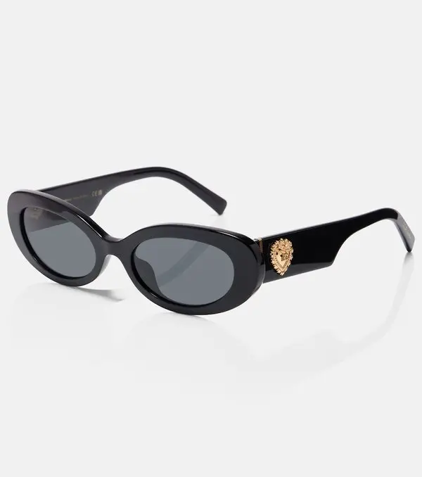 Dolce & Gabbana Devotion Oval Sunglasses - Black