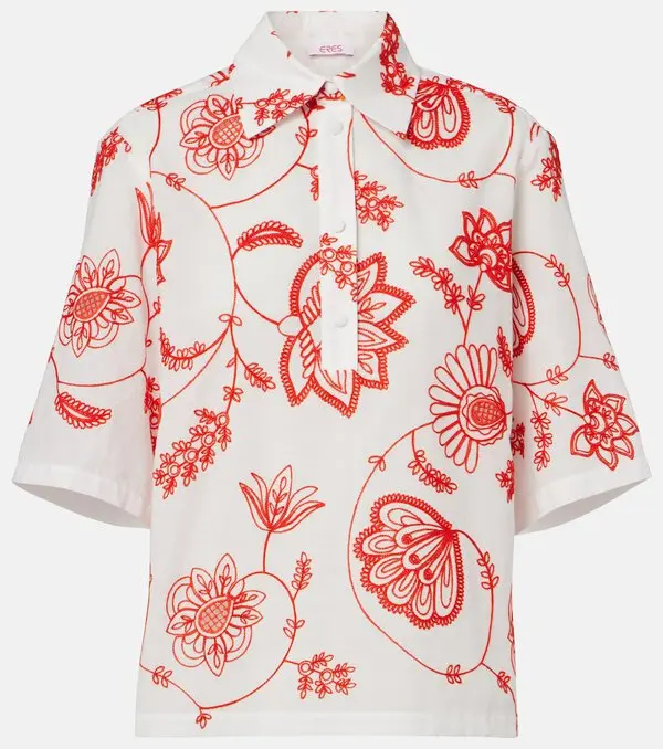 ERES Izana Embroide Cotton-blend Shirt - White