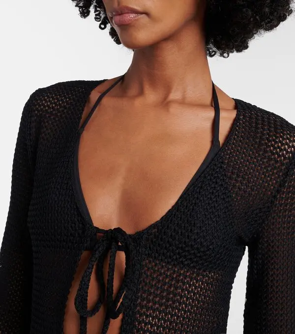 MONTCE Crochet Beach Cover-up - Black