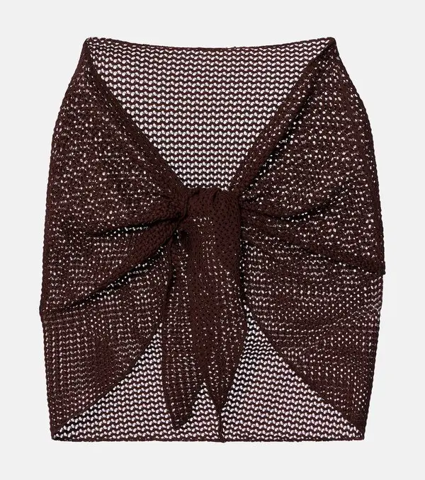 MONTCE Crochet Beach Cover-up - Brown