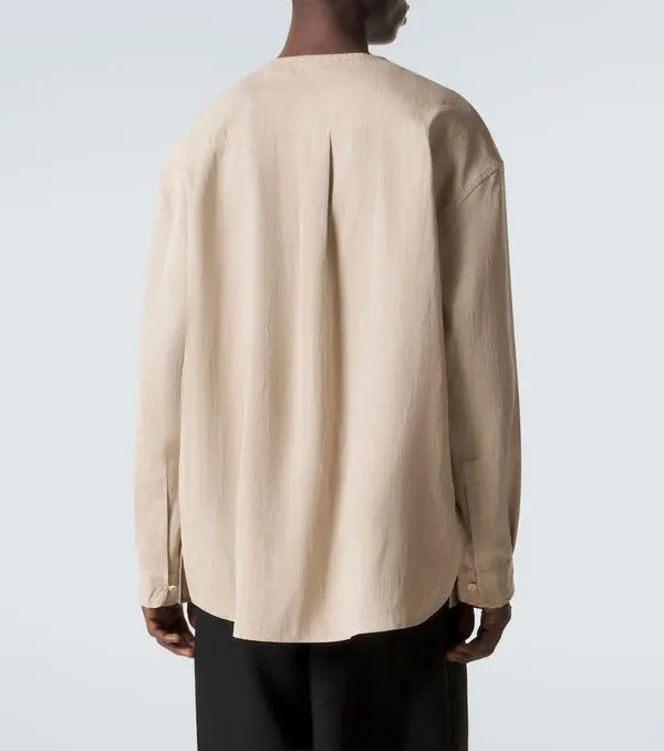 Jacquemus Pastro Herringbone Linen-blend Shirt