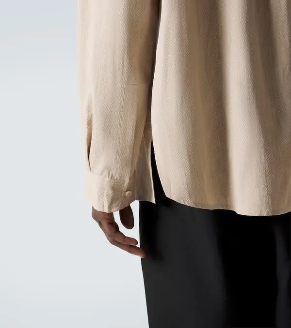 Jacquemus Pastro Herringbone Linen-blend Shirt