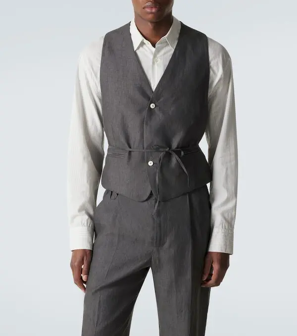 Jacquemus Paysan Striped Linen Vest