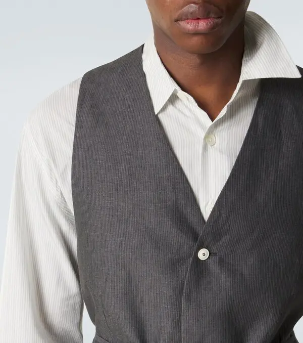 Jacquemus Paysan Striped Linen Vest