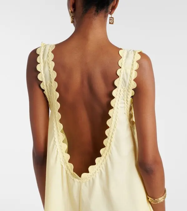 juliet dunn embroidered cotton poplin mini dress Juliet Dunn 70's Poplin Mini In Sherbert Lemon main image 1