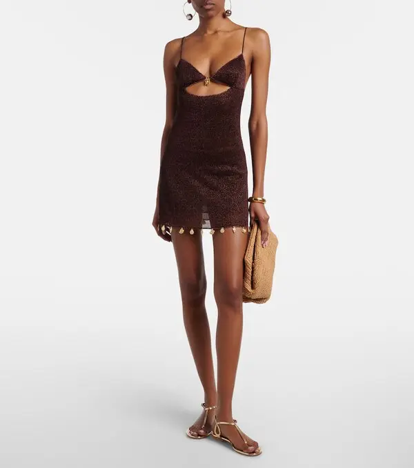 Oseree Lumière Cutout Minidress