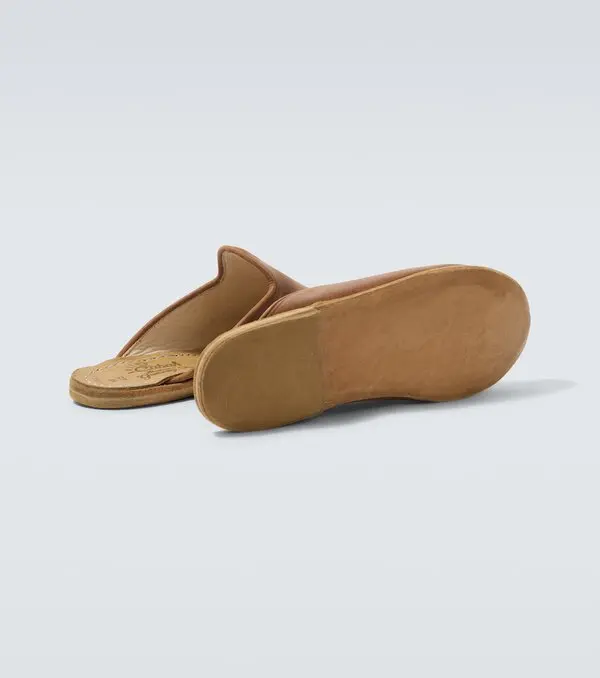 Sabah Baba Leather Mules - Brown