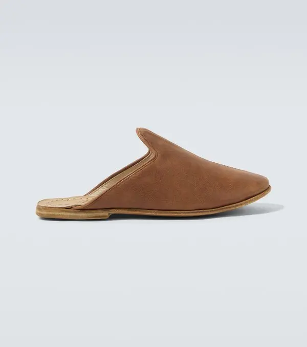 Sabah Baba Leather Mules - Brown