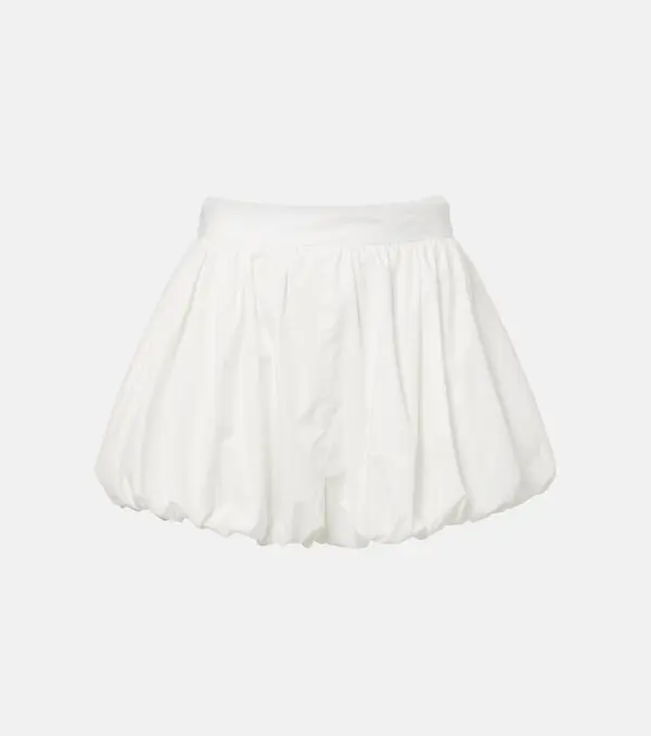 Faithfull The Brand Arras Gathered Cotton Shorts - White