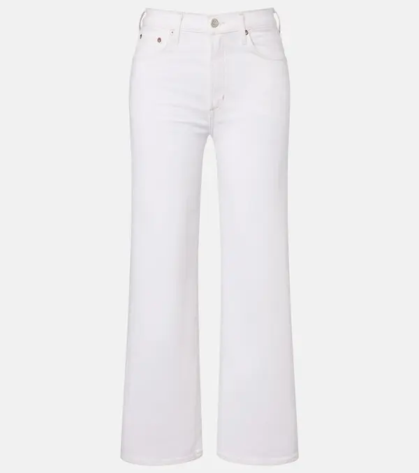 AGOLDE Harper Crop Wide-leg Jeans - White