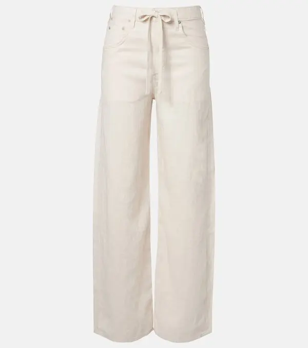 Citizens Of Humanity Brynn Linen Wide-leg Pants - Beige
