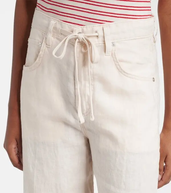 Citizens Of Humanity Brynn Linen Wide-leg Pants - Beige