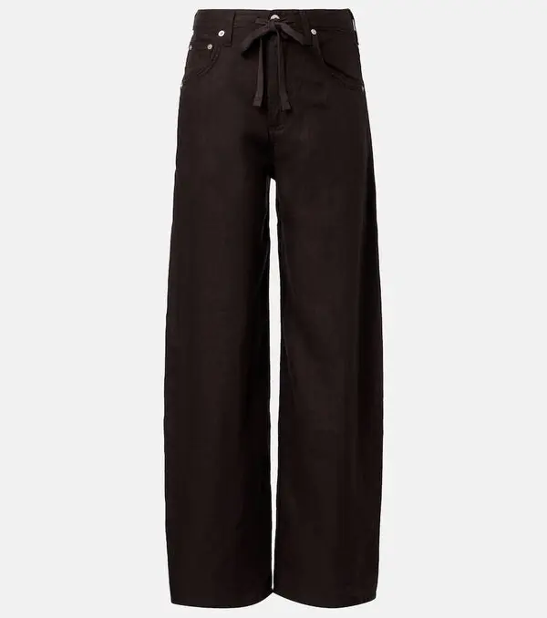 Citizens Of Humanity Brynn Linen Wide-leg Pants - Brown