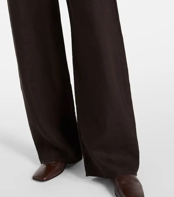 Citizens Of Humanity Brynn Linen Wide-leg Pants - Brown