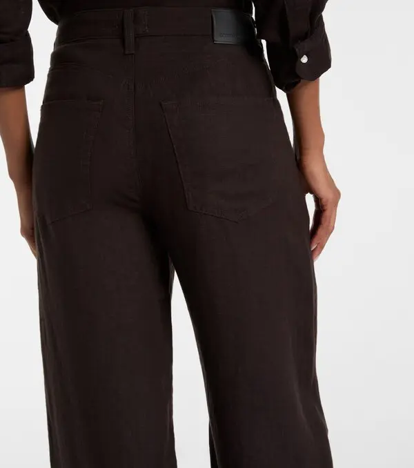 Citizens Of Humanity Brynn Linen Wide-leg Pants - Brown