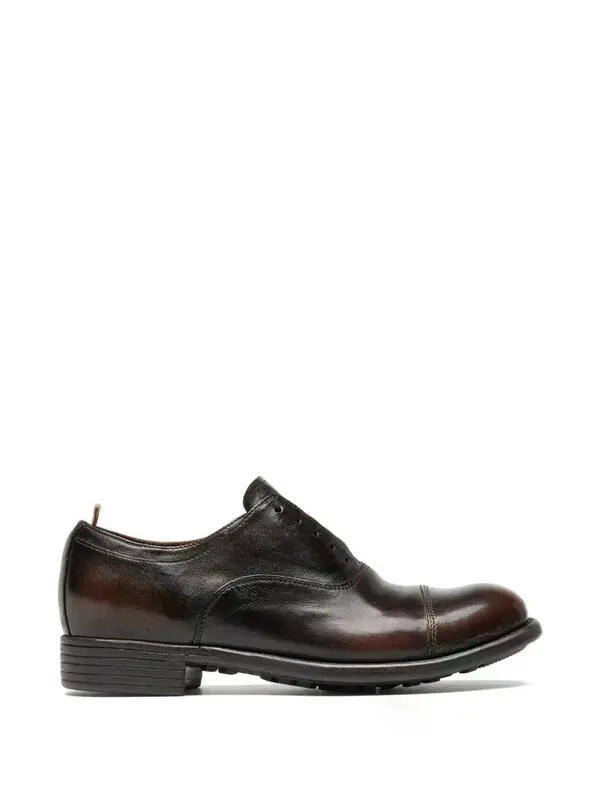 Officine Creative Calixte 003 Patina Leather Derby - Brown