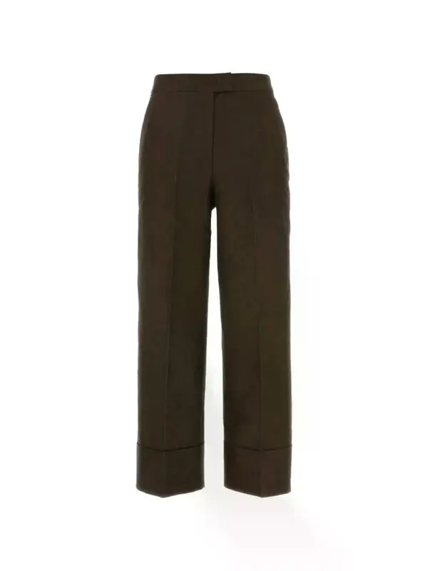 PT TORINO Pressed-crease Wide-leg Trousers - Brown
