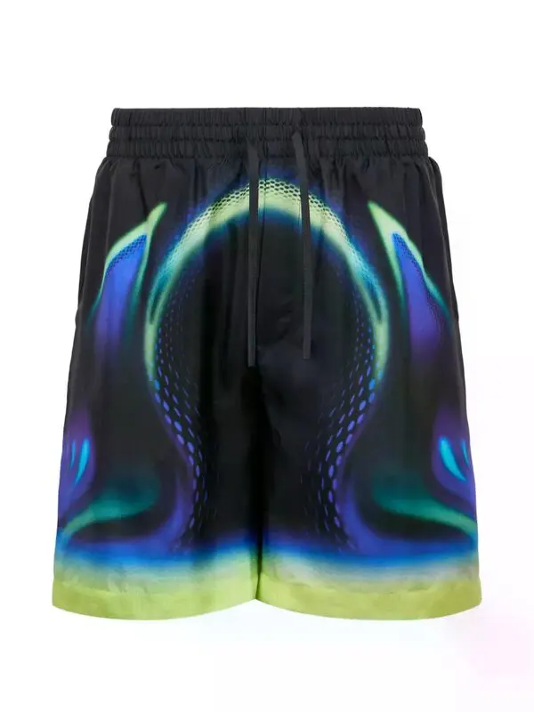 Casablanca Printed Drawstring Shorts - Black