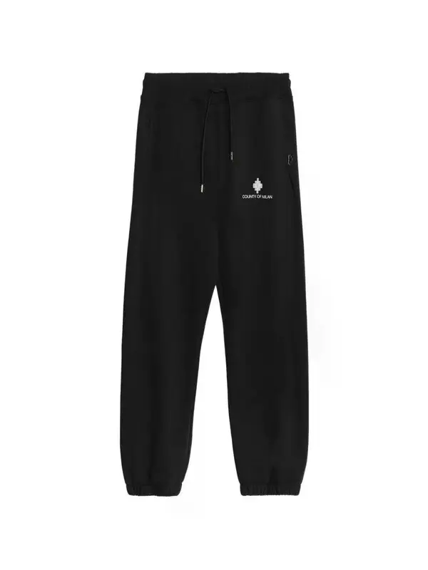 COUNTY OF MILAN Drawstring Track Pants - Black