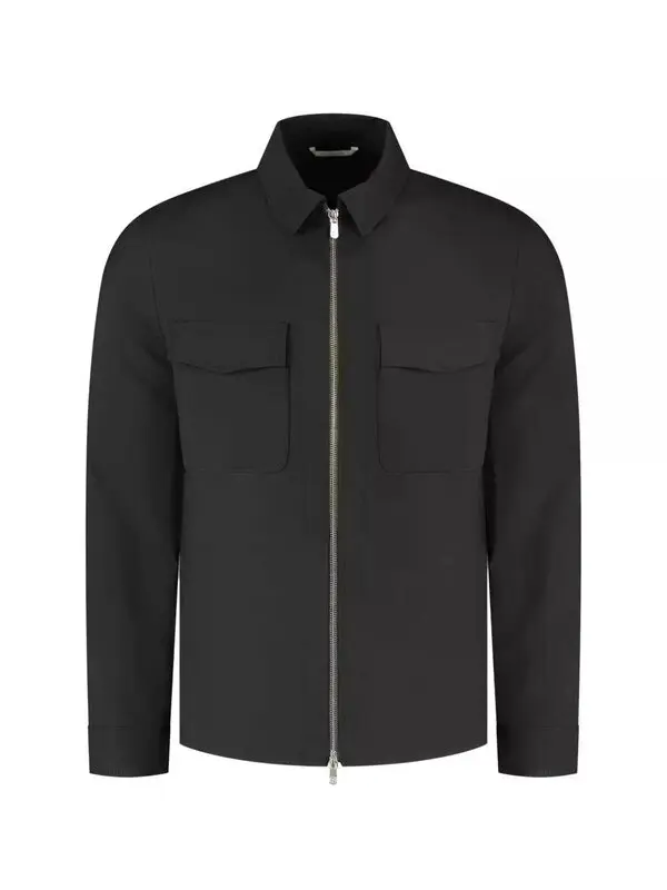 Marco Pescarolo Flap-pocket Zip Overshirt - Black