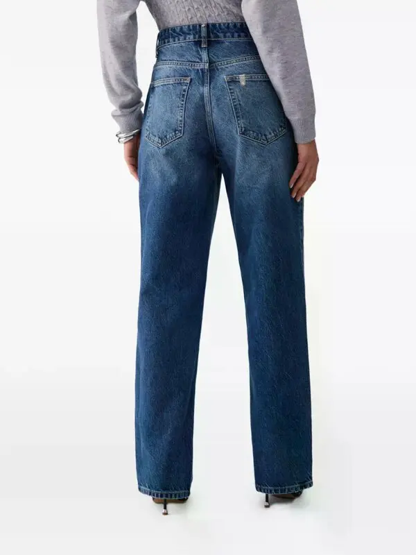 Liu Jo Fringed Studded Straight-leg Jeans
