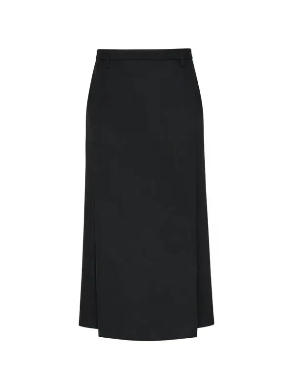 THE ROW High-waisted Midi Skirt - Black