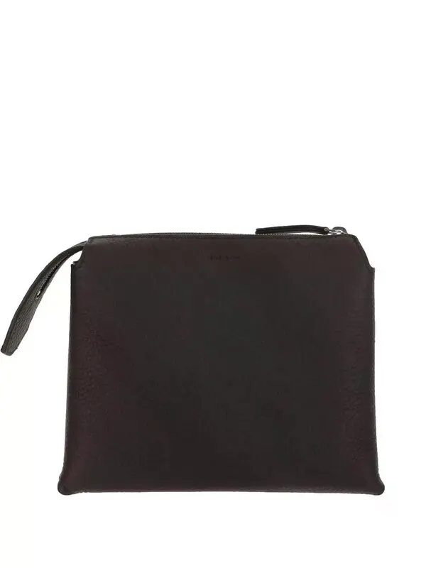 THE ROW Zip Fastening Clutch Bag - Brown
