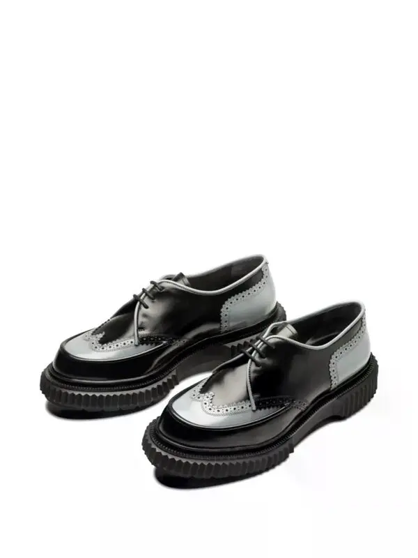 ADIEU PARIS Brogue Detail Leather Loafers