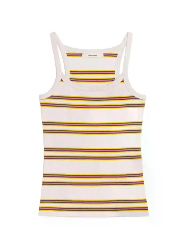 Zadig&Voltaire Striped Ribbed Tank Top - Neutrals