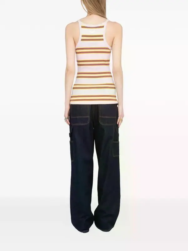 Zadig&Voltaire Albao Striped Ribbed Tank Top - Neutrals