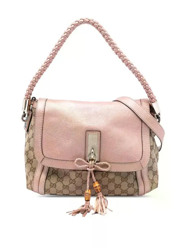 Gucci Gg Canvas Bella Flap Satchel 282301 001998 - Pink