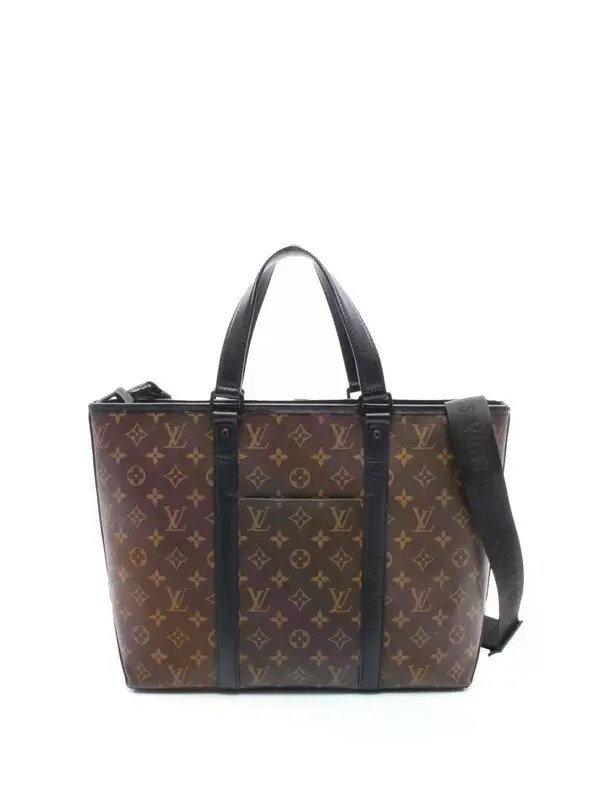 LOUIS VUITTON Monogram Macassar Weekend Tote Pm Satchel - Brown