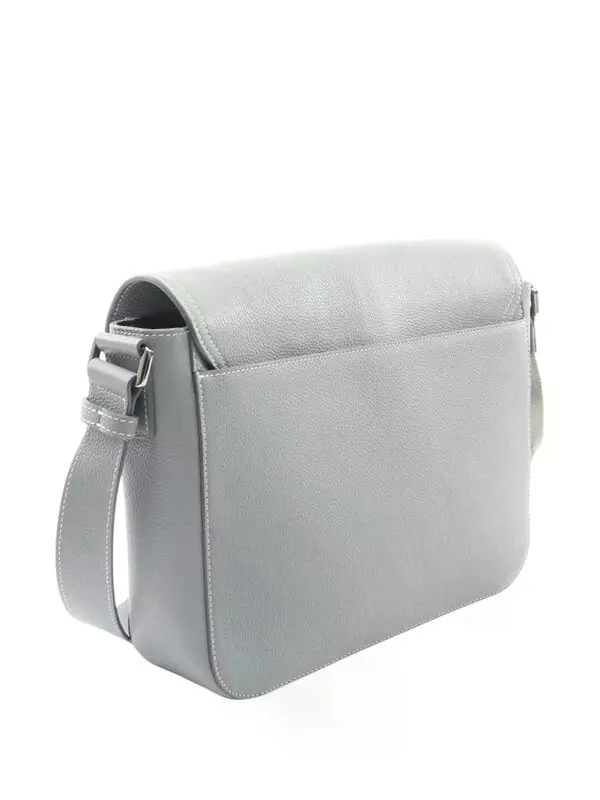 Dior Leather Saddle Messenger Bag - Grey