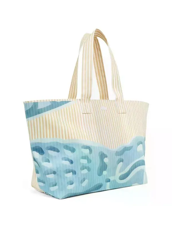 Lacoste Striped Tote Bag - Neutrals