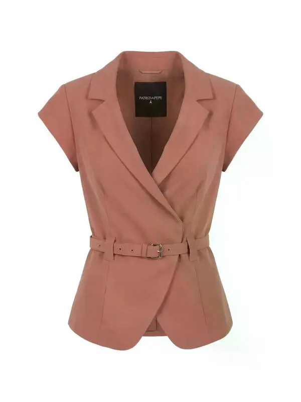 Patrizia Pepe Belted Short-sleeve Jacket
