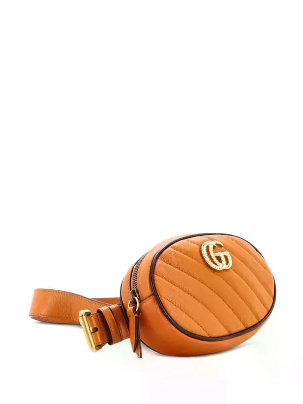 Gucci Gg Marmont Diagonal Quilted Leather Belt Bag
