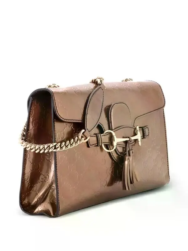 Gucci Emily Chain Flap Bag Ssirna Patent Shoulder Bag
