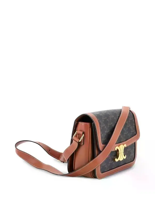 Celine Triomphe Coated Canvas Medium Shoulder Bag