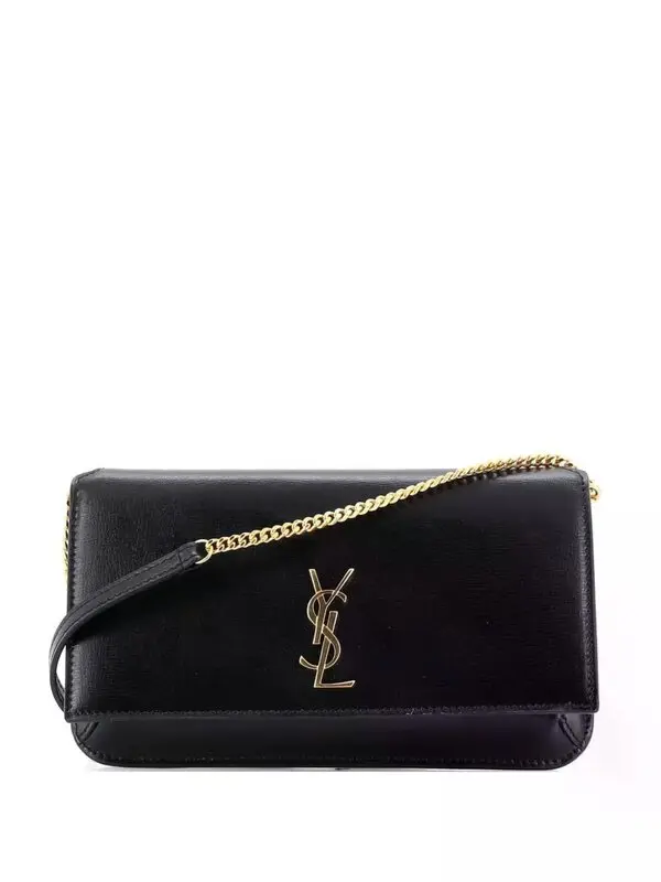 Saint Laurent Monogram Phone Holder Shoulder Bag - Black